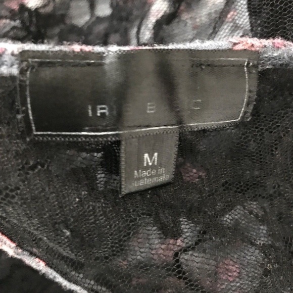 Iris Basic | Tops | Iris Basic Pink Floral Tank Laced Grey Blouse M | Poshmark